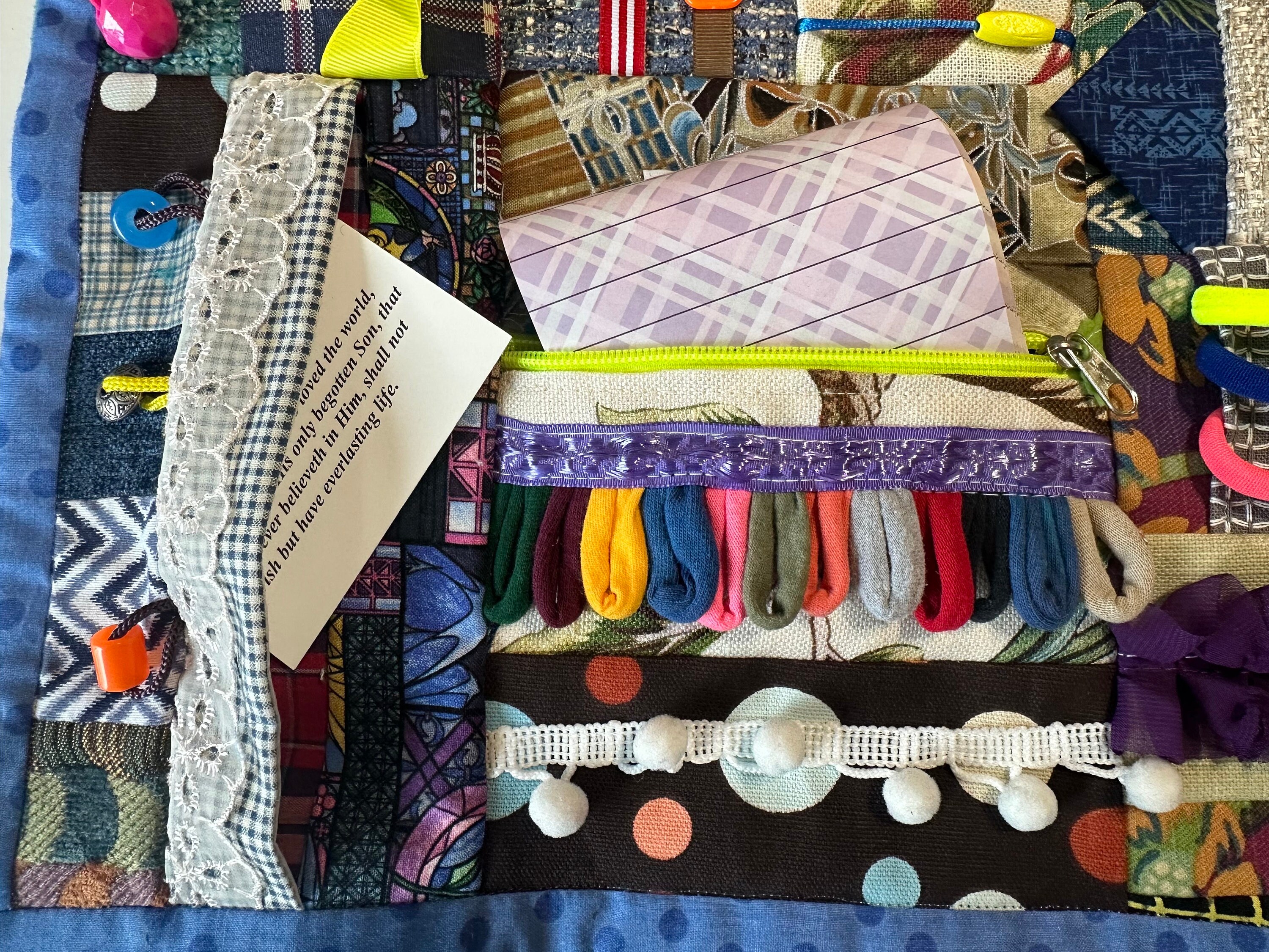 Busy Fidget Quilt, Activity Mat, Alzheimer's, Dementia, Autism, Special ...