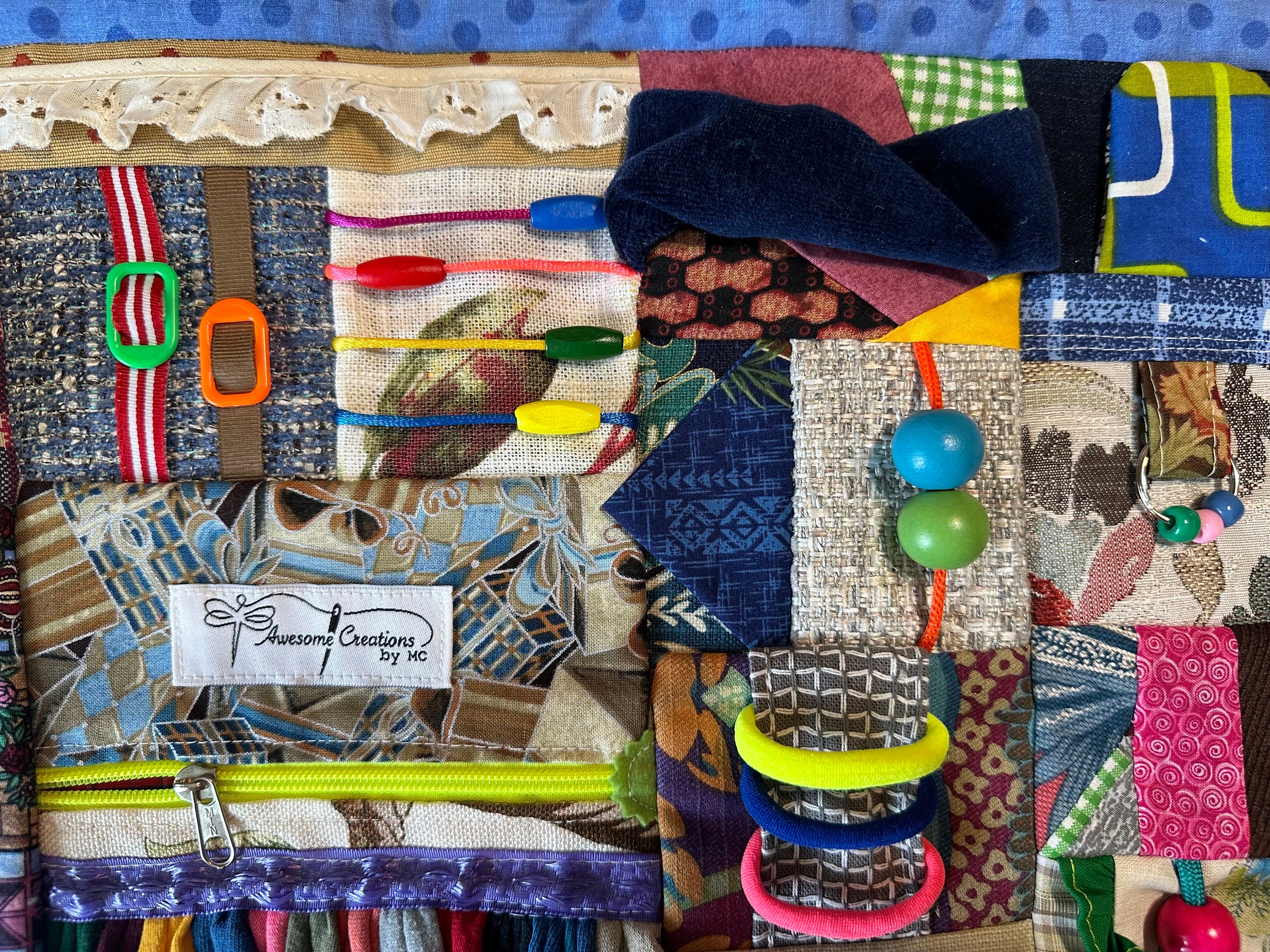 Busy Fidget Quilt, Activity Mat, Alzheimer's, Dementia, Autism, Special ...