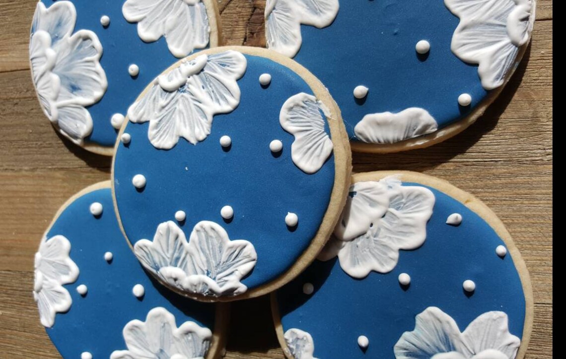 Decorated Brush Embroidery Cookies - Etsy