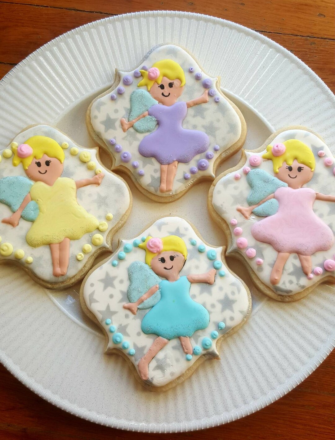 Decorated Sugar Cookies, Fairy Cookies Fairy Garden Gift Magical Fairy ...