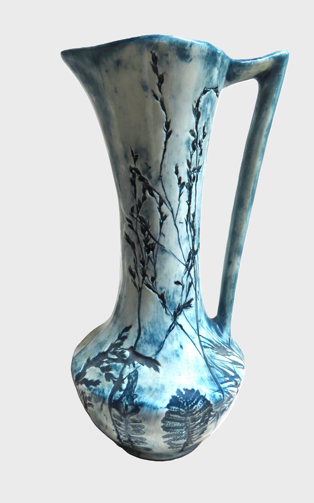 Vintage Handmade Kathy Devlin Pitcher Style Vase - Signed - Plant ...