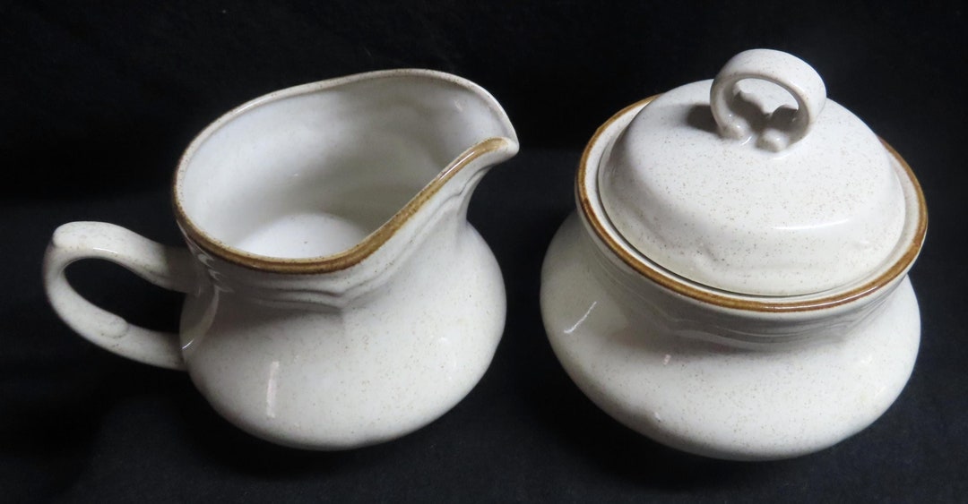 1970's Baroque Hand Painted Stoneware by Hearthside Cream and Sugar Set ...