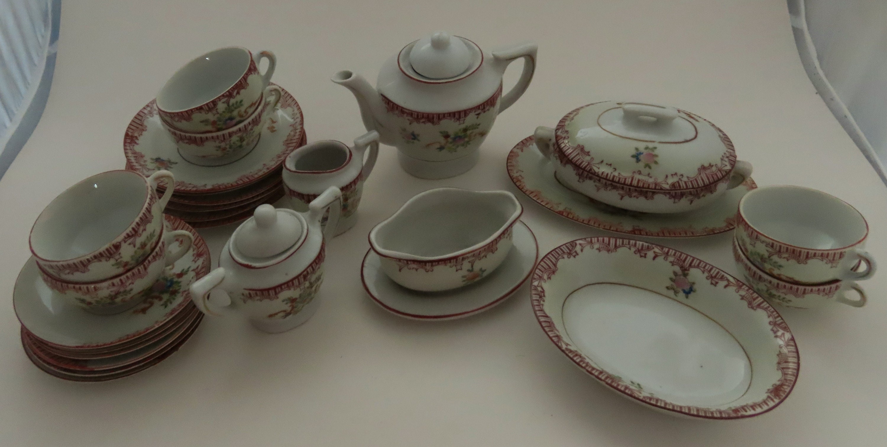 Vintage Porcelain Child's/doll Dish Set - 25 Pc - Made in Japan - Etsy