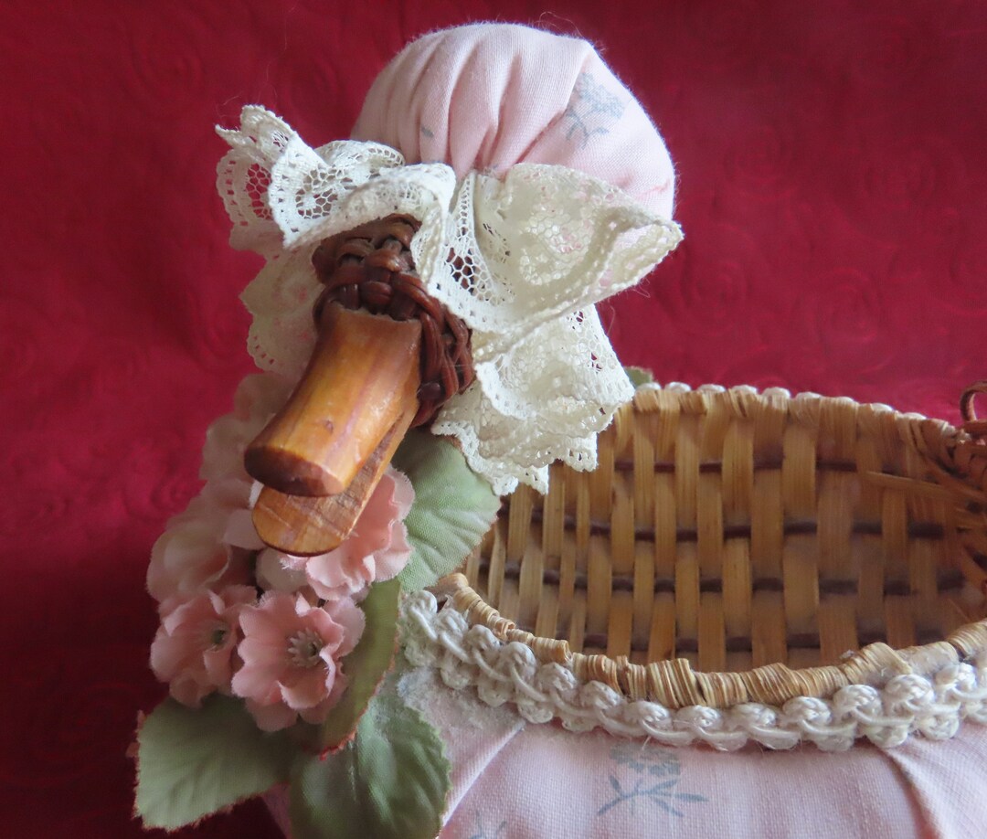 Vintage Wicker Mother Goose Vanity Tray - Etsy