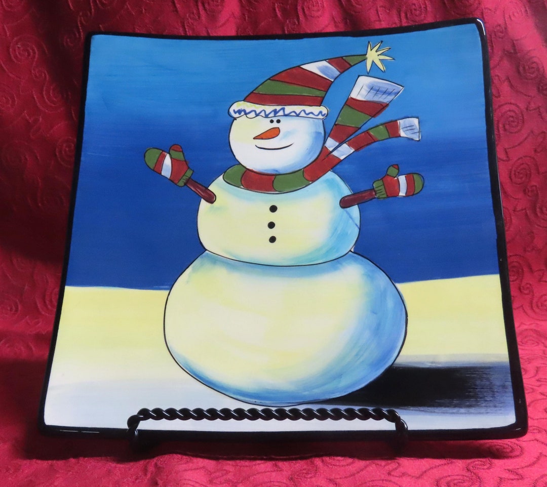 Vintage Mary Naylor - Naylor Designs Hand Painted Snowman Decorative ...