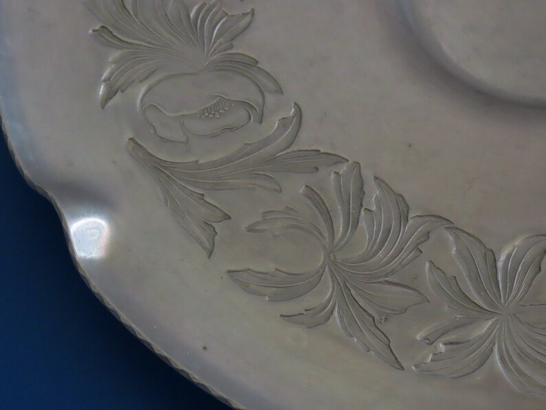 Vintage Everlast Metal Aluminum Hand Forged Tray/platter or Centerpiece ...