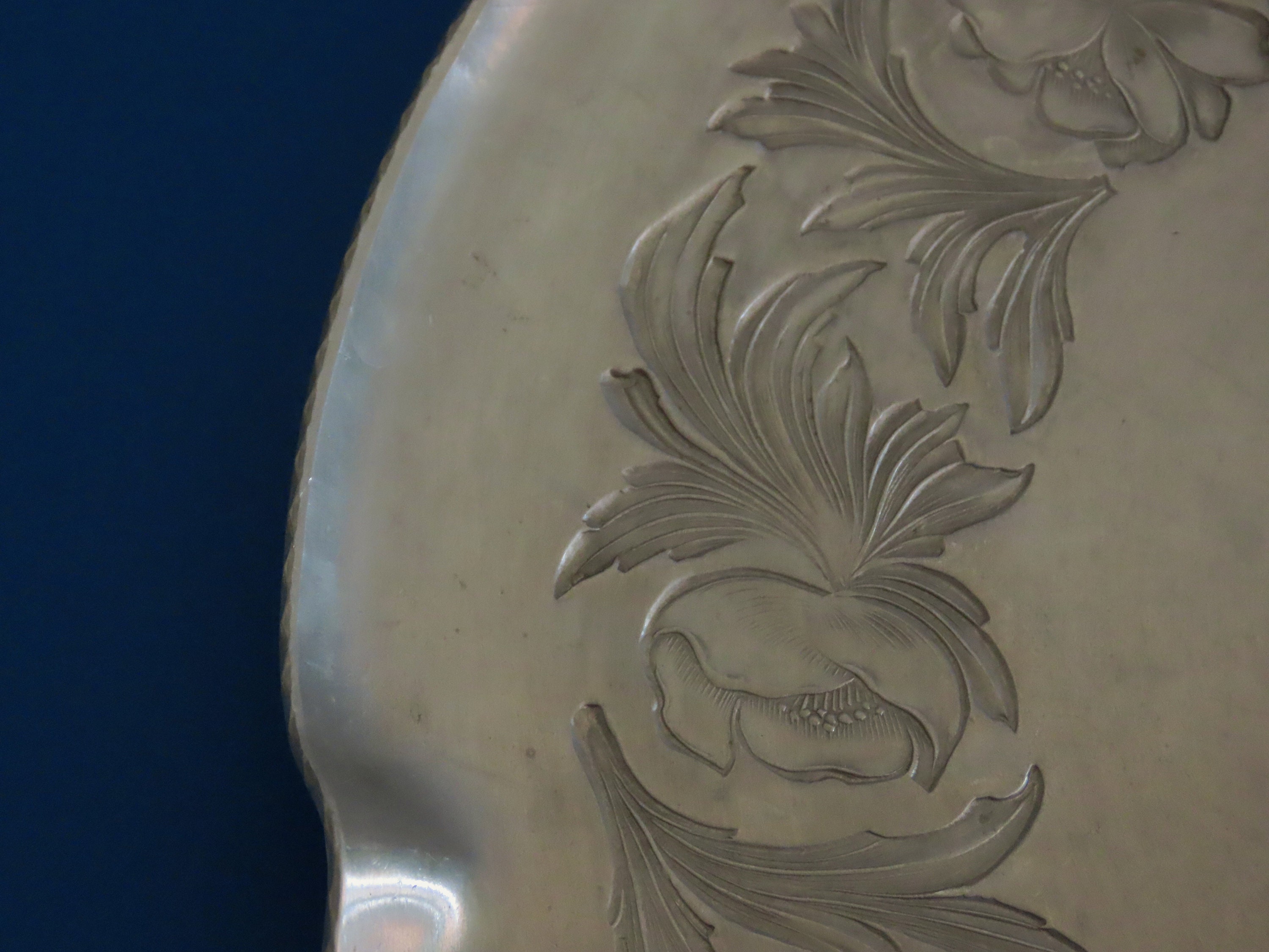 Vintage Everlast Metal Aluminum Hand Forged Tray/platter or Centerpiece ...