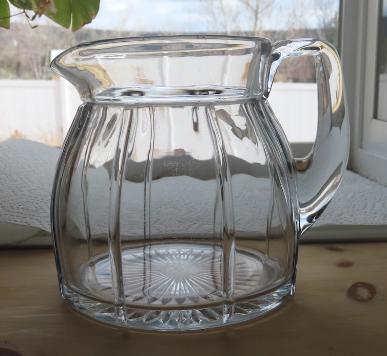 1910's Heisey Clear Glass Juice Pitcher - Pressed and Cut Glass - Etsy