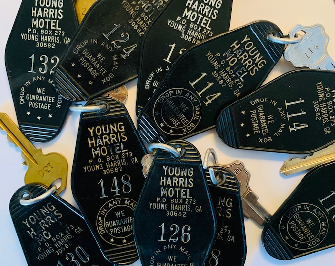 Vintage Motel Keys From the Former Young Harris Motel. Pick Your Number ...