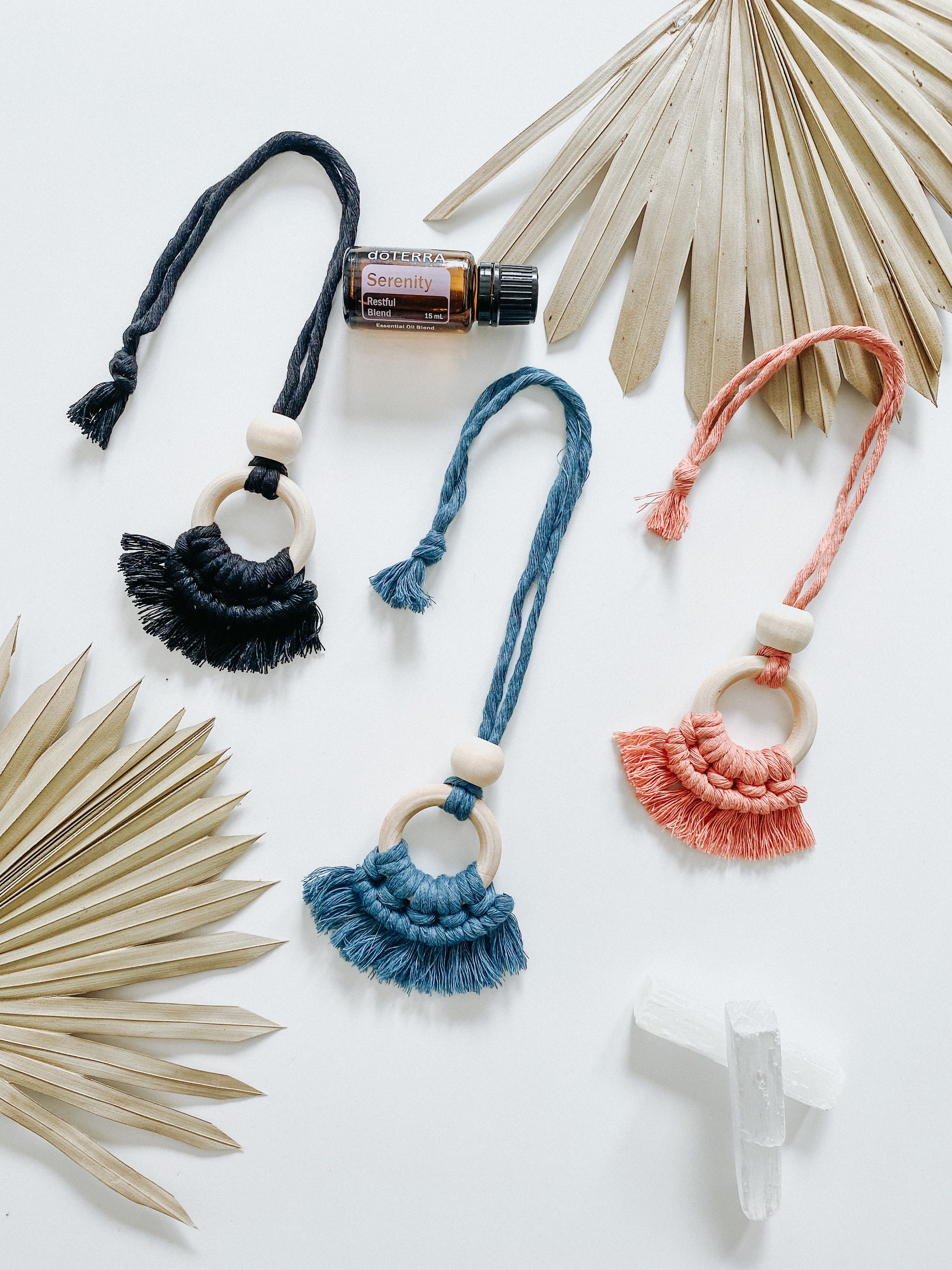 Macrame Tassel Essential Oil Car Diffuser Rear View Mirror - Etsy