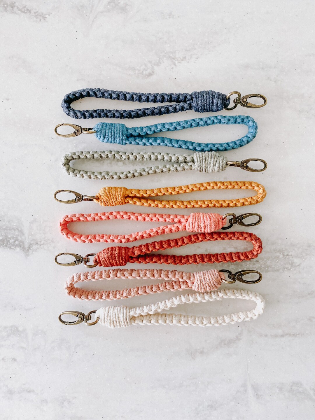 Macrame Wristlet Keychain Boho Macrame Key Chain Macrame Lanyard - Etsy