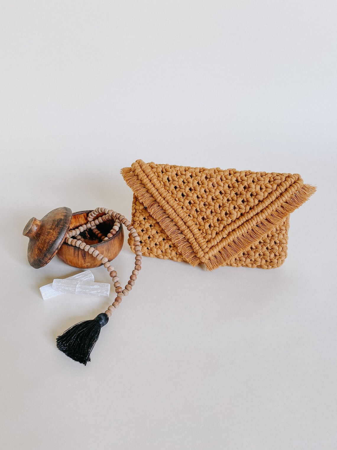 Boho Macrame Clutch Multiple Colors Available Cotton Purse | Etsy