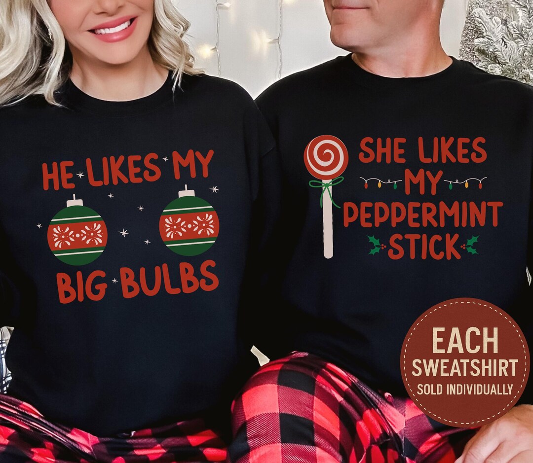 Funny Christmas Couple Sweatshirt, Christmas Couple Matching Outfit ...