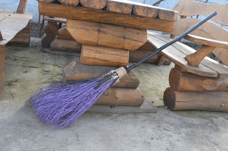 Witch Broom Wicca Pagan Broom Ritual Witch Black and | Etsy