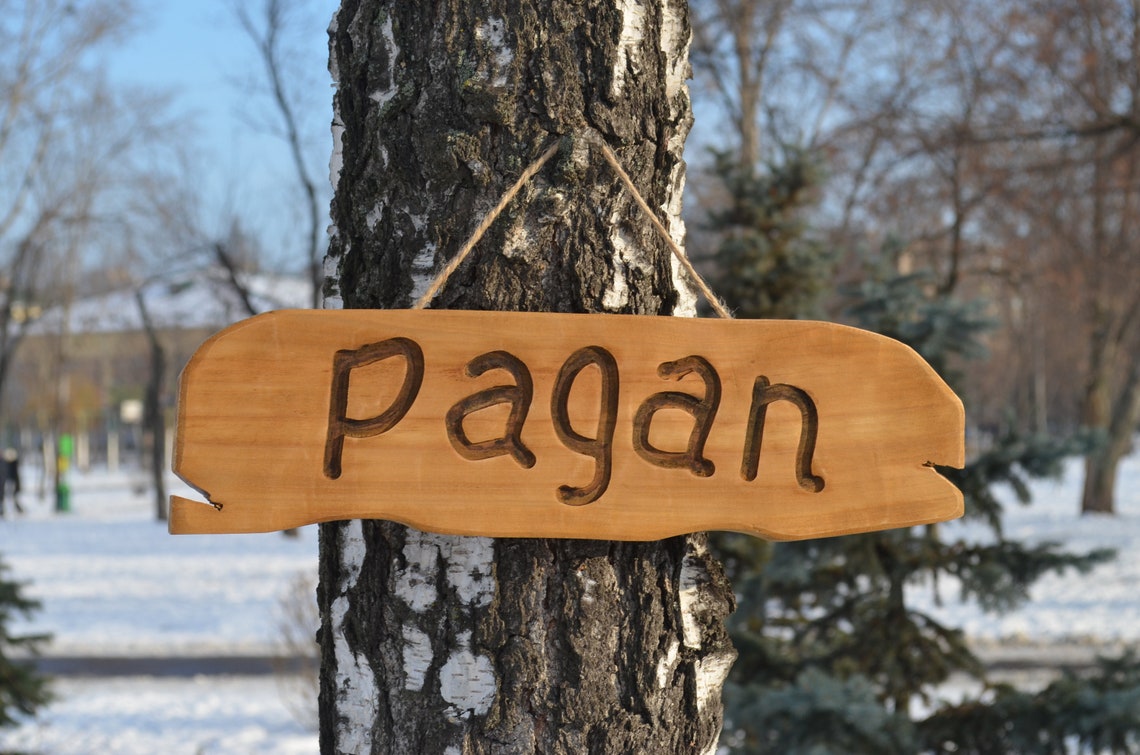 Wooden sign Pagan pagan symbol sign witch's wiccan | Etsy