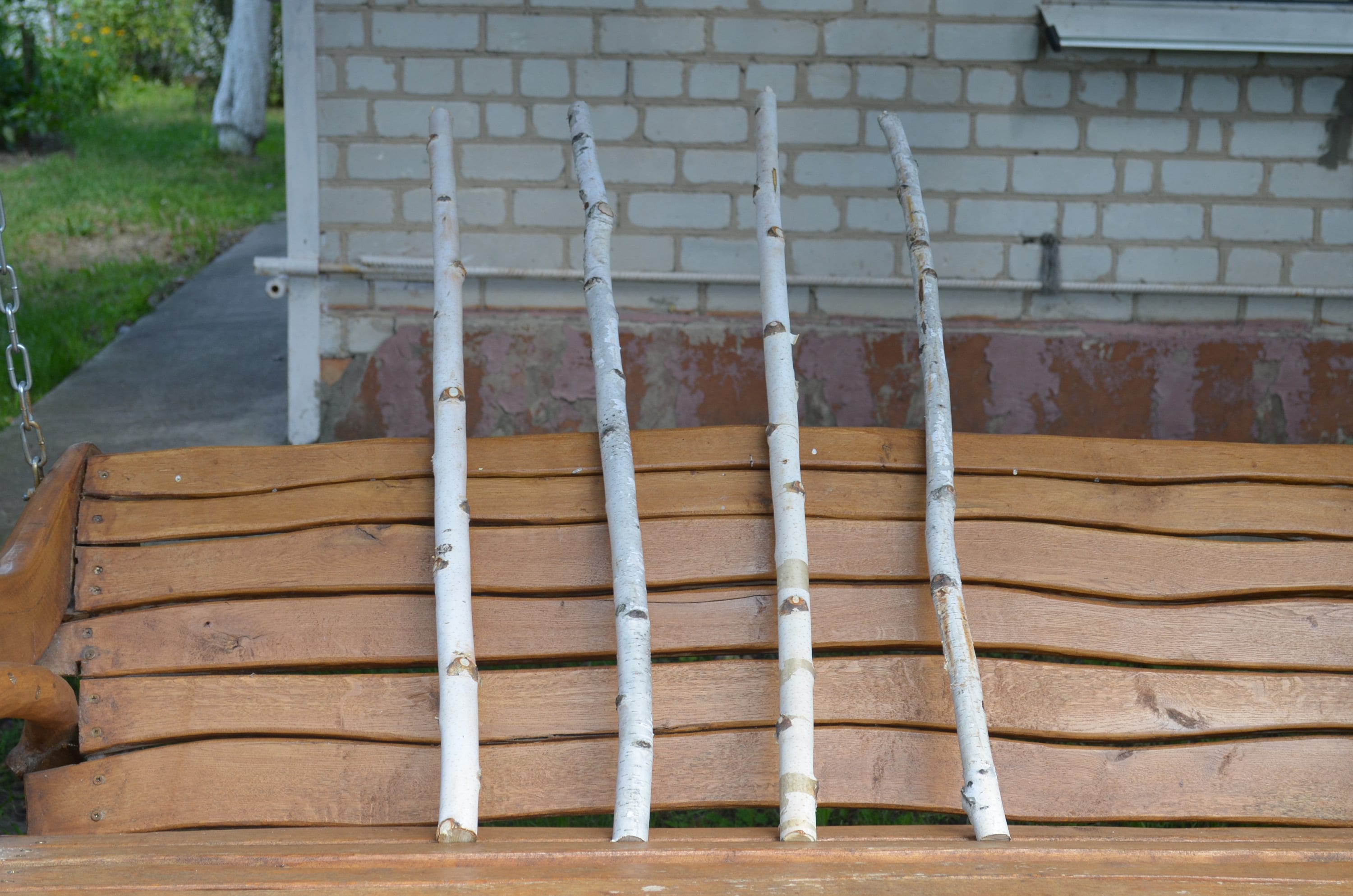 Birch Bundle Logs 4 White Birch Logs 39 Inches Crafts - Etsy UK