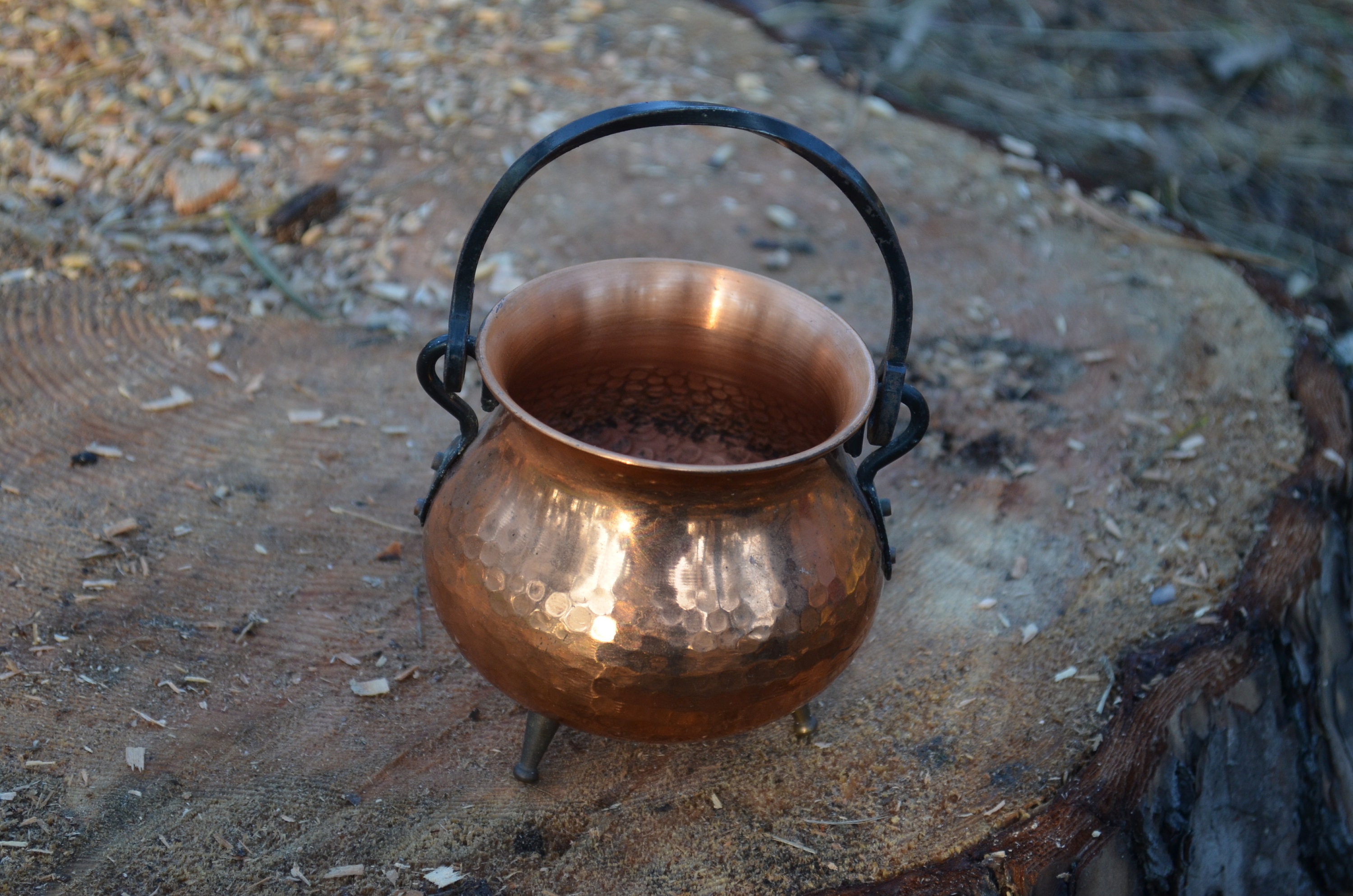 Vintage Mini Cauldron Witch, Antique Copper Cauldron, Mini Witches ...