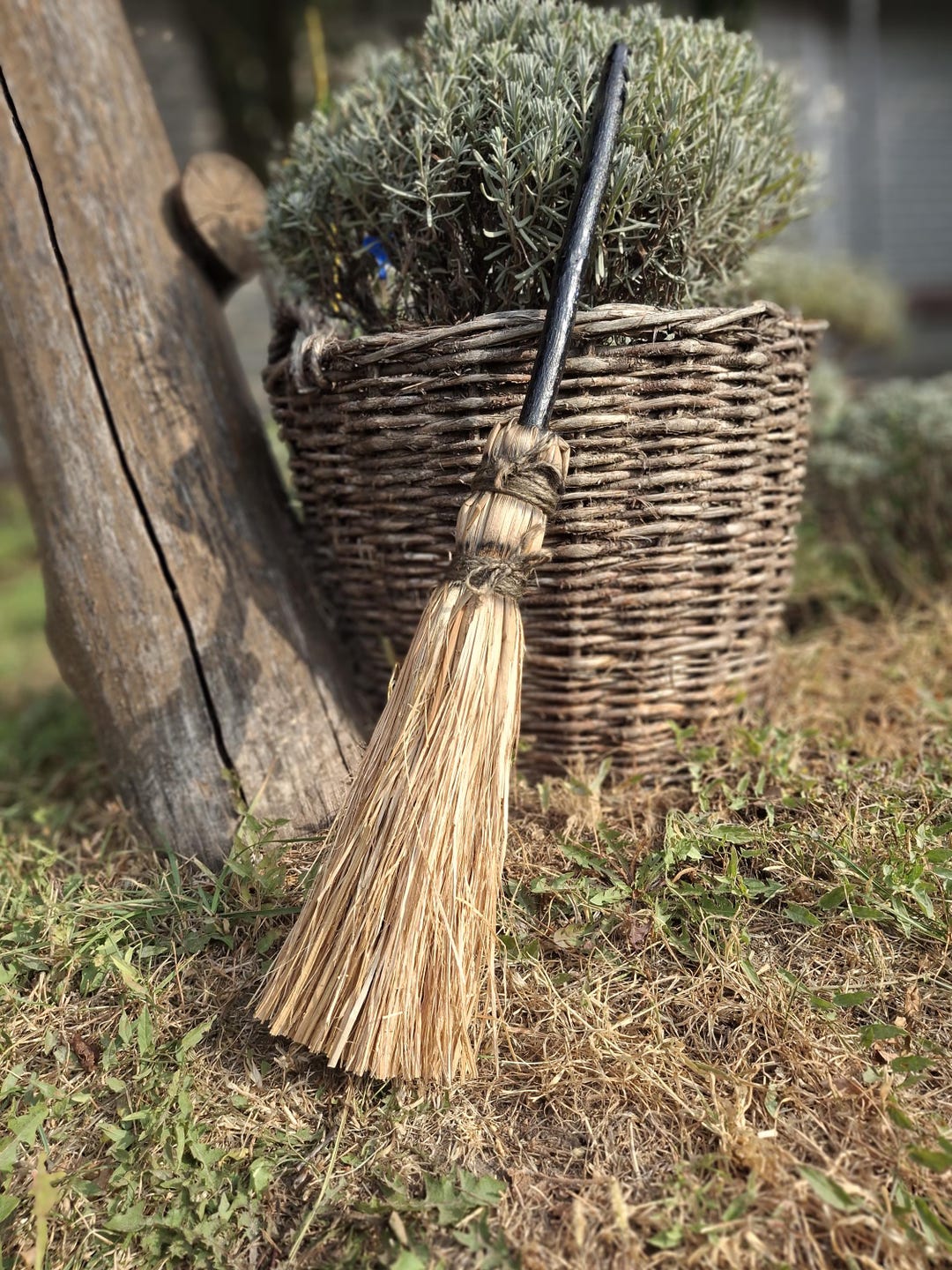 Mini Black Witch Broom Broomstick Wiccan Besom 22 Inches Witch Broom ...