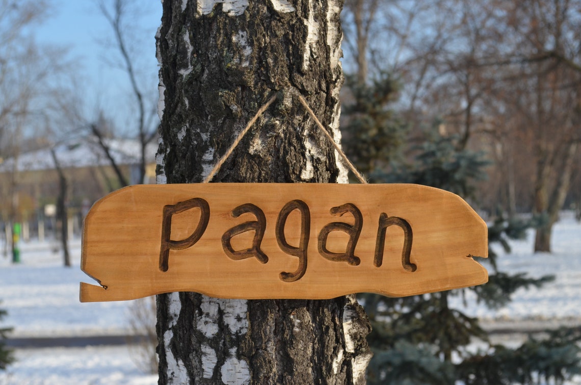 Wooden sign Pagan pagan symbol sign witch's wiccan | Etsy