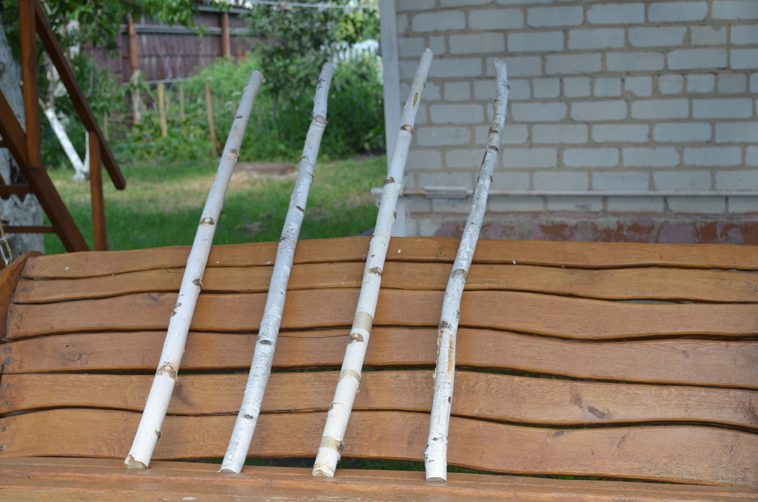 Birch Bundle Logs 4 White Birch Logs 39 Inches Crafts - Etsy UK