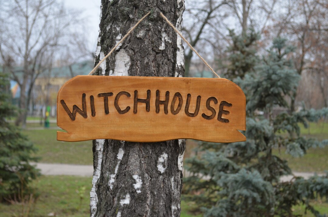 Witch House Sign Wooden Sign WITCH HOUSE Home Decor Wizard Magic ...