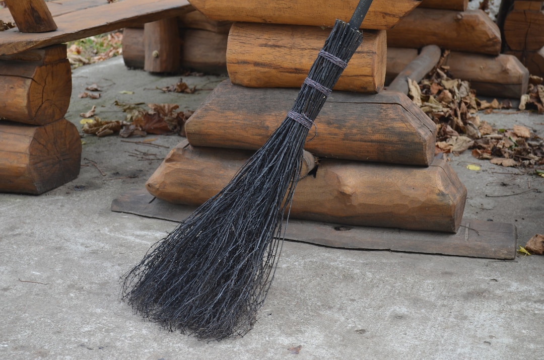 Black Witch Broom Witches Broom for Halloween Altar Broom Pagan Witch Broom Besom Witch Broom ...
