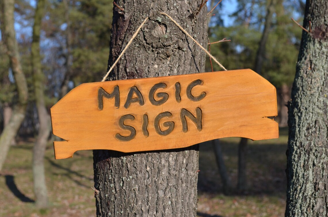 Wooden MAGIC SIGN / Home Decor Wizard Magic /believe in Magic - Etsy