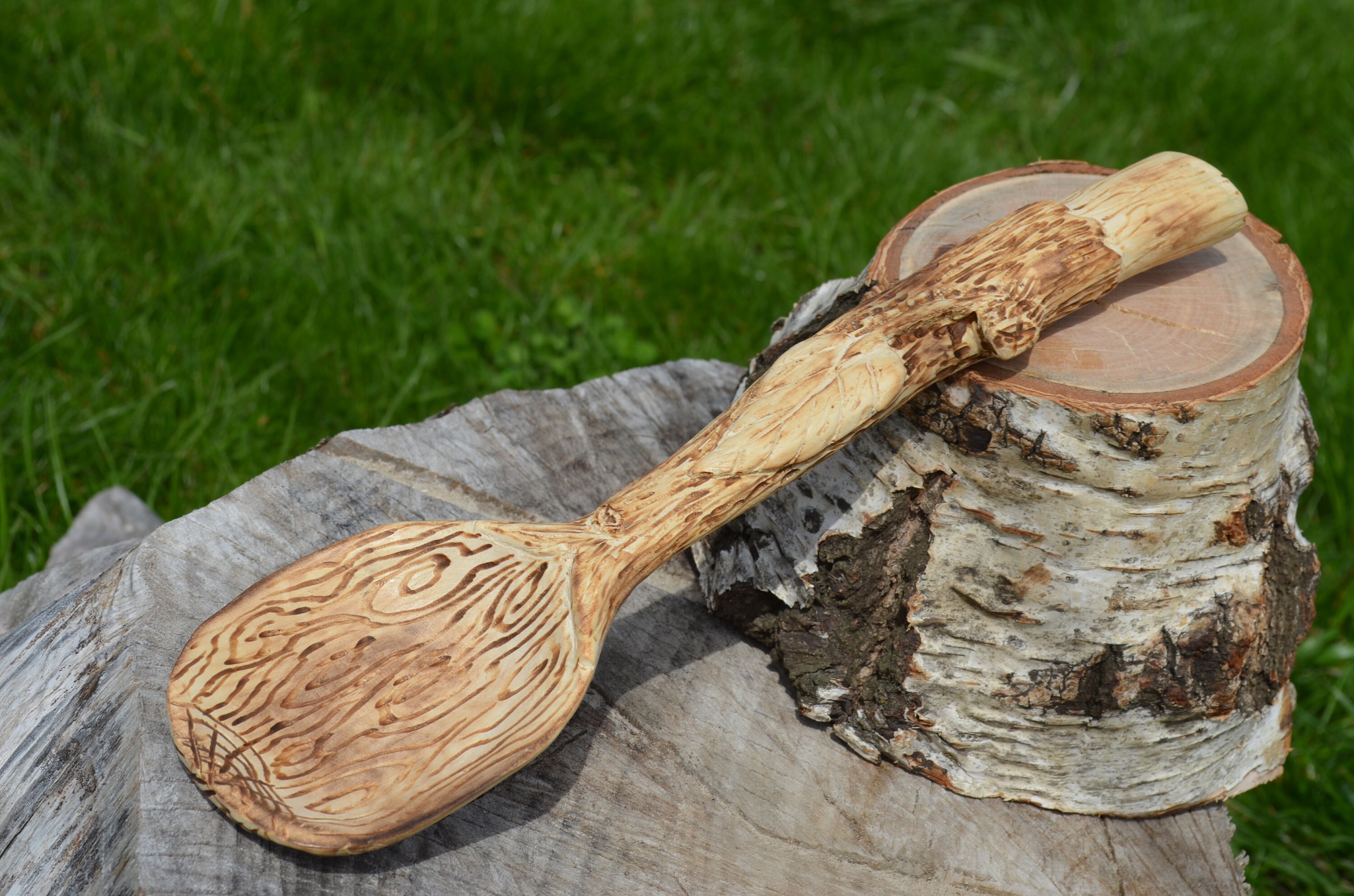 Carved unique wooden spoon carved spoon Hand Carved Wooden | Etsy