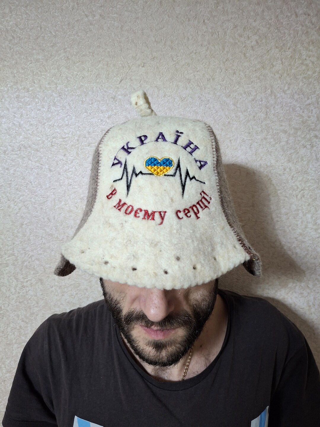 Ukrainian Bath Hat Natural Wool Sauna Hat Spa Gift for Sauna ...