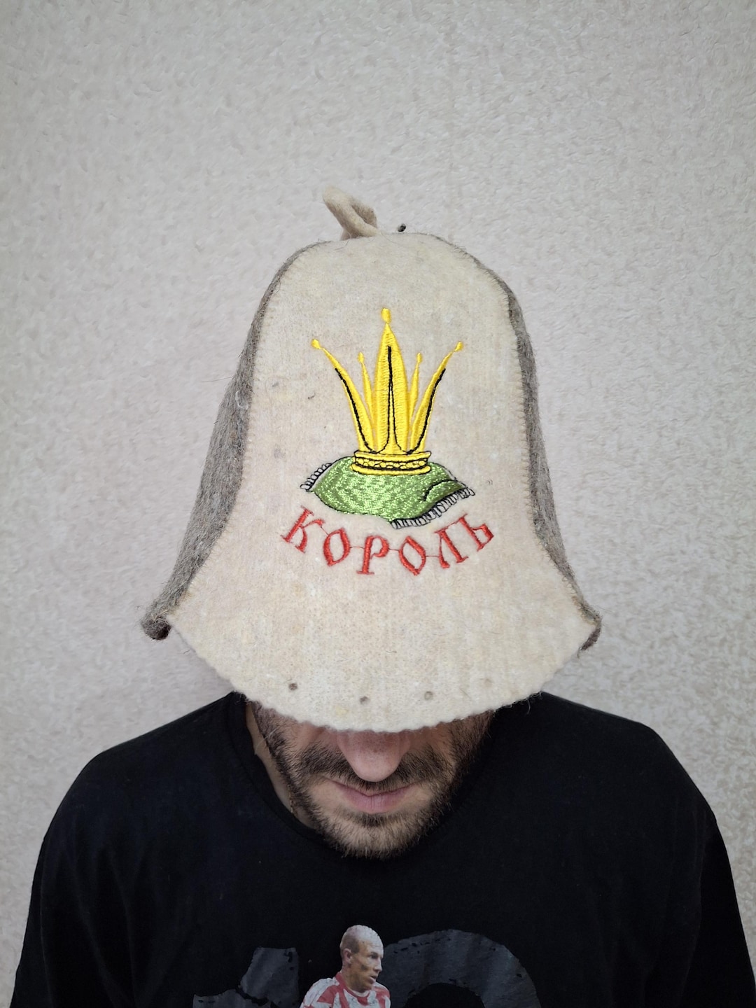 Authentic Wool Banya Cap for Sauna Lovers Men's Wool Sauna Hat ...
