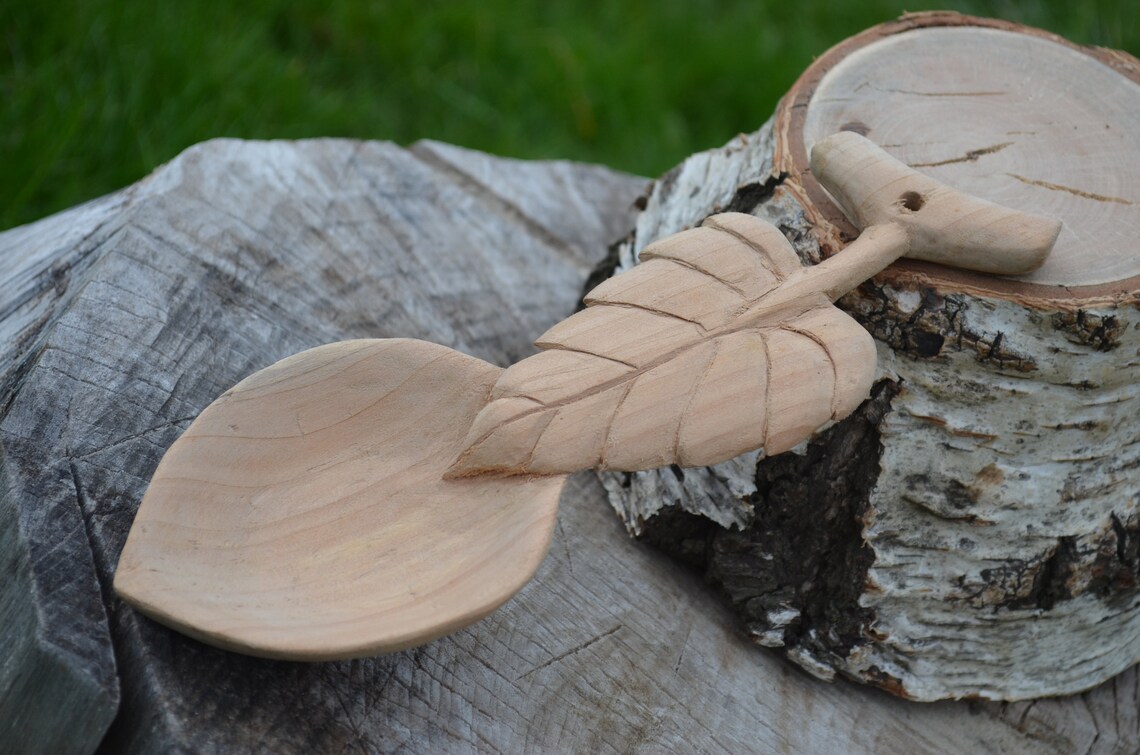 Hand carved spoon Woodcarving Carved unique wooden spoon | Etsy