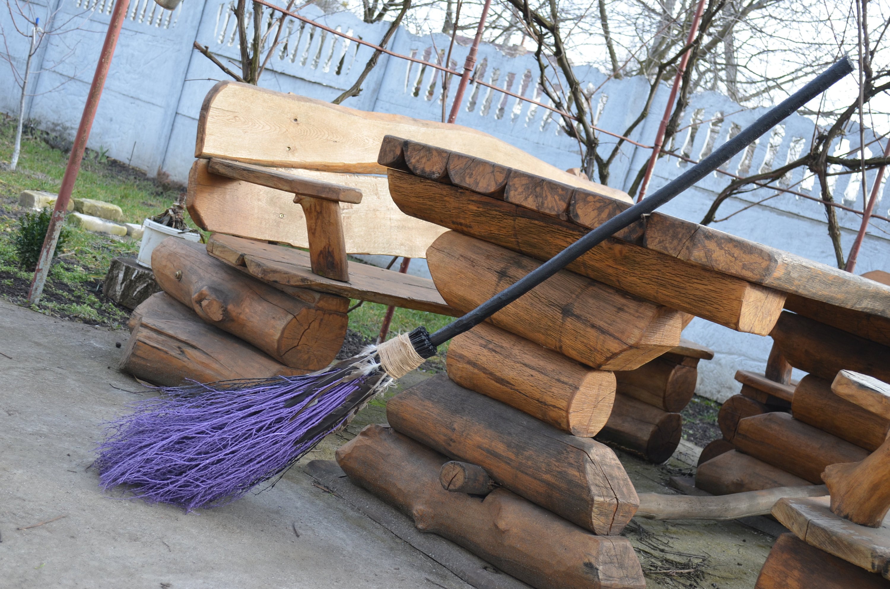 Witch Broom Wicca Pagan Broom Ritual Witch Black and - Etsy