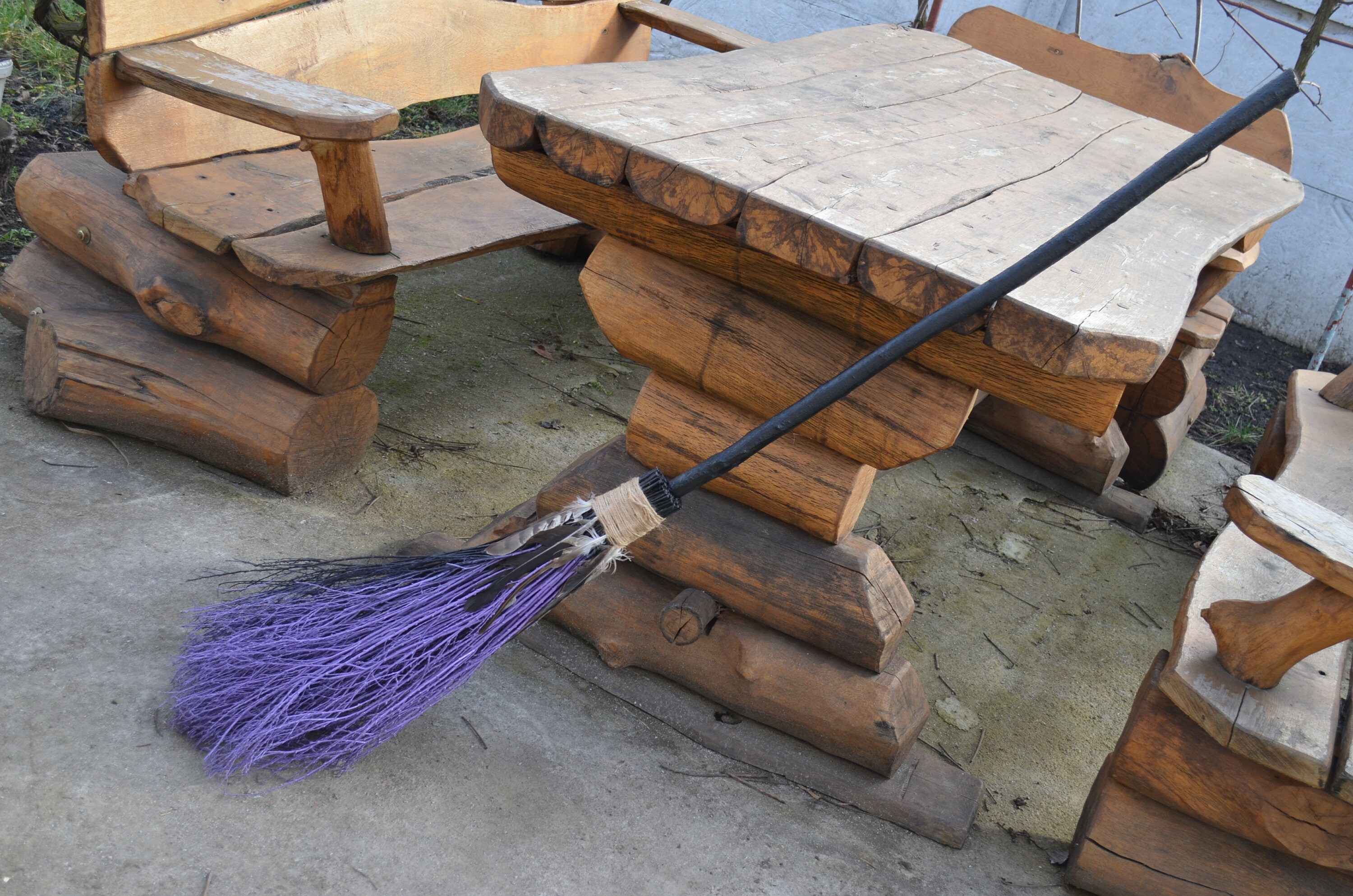 Witch Broom Wicca Pagan Broom Ritual Witch Black and - Etsy