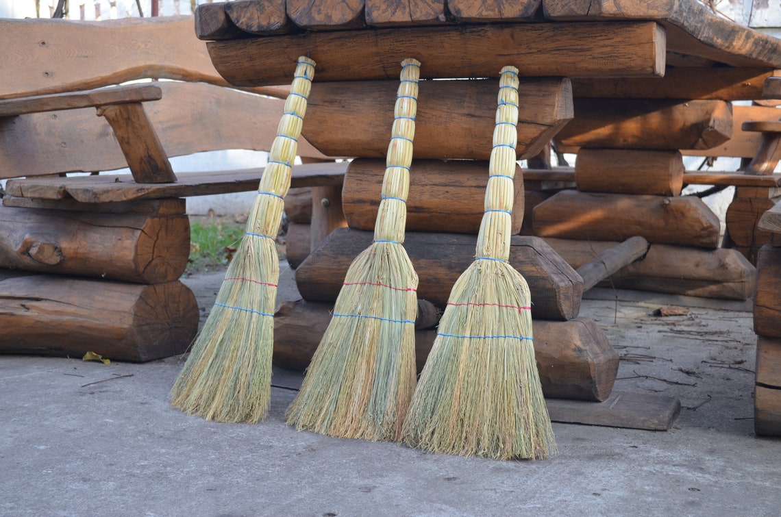 Kitchen Broom Handmade Rustic Broom From Sorghum - Etsy