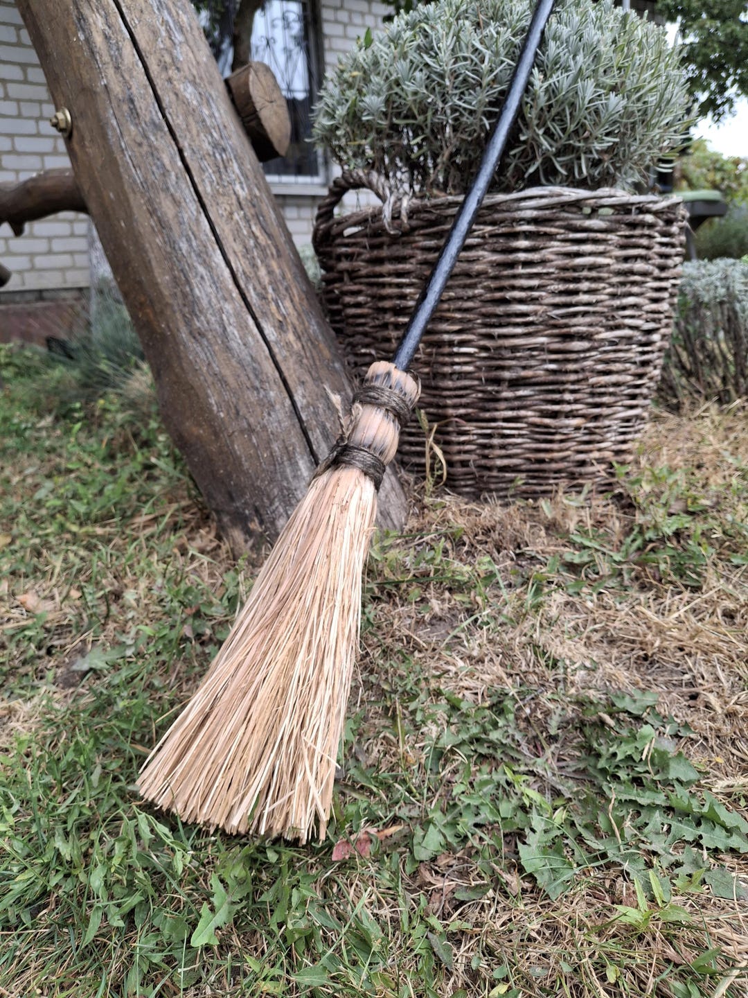 Authentic Witch Broom Besom 38 Inches Witches Broom Black Broomstick ...