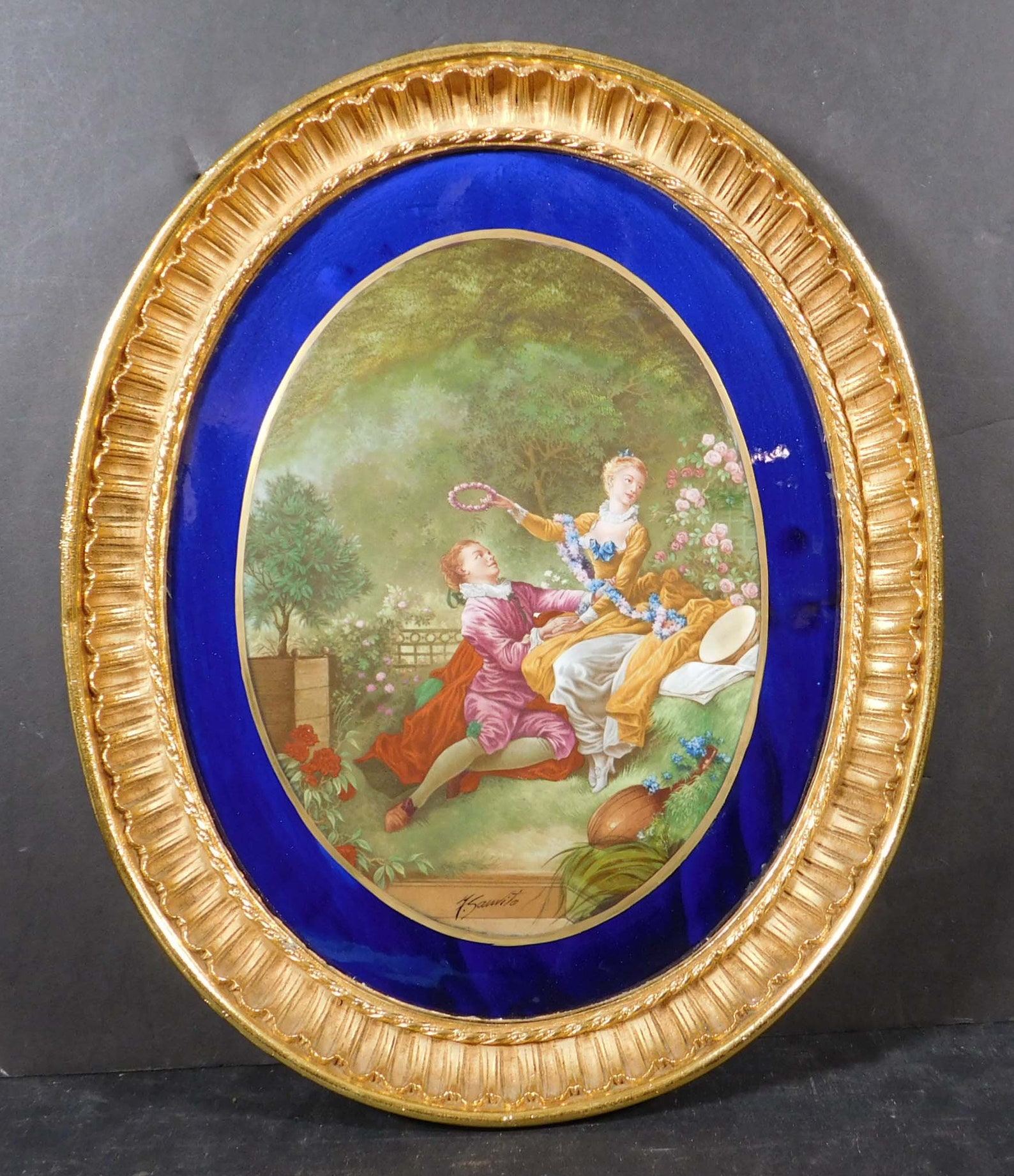 Porcelain Painting, Porcelain Wall Art, Rococo Wall Art, Rococo Art ...