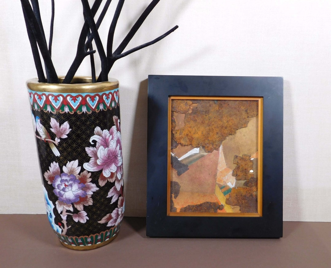 Rust Collage Art. Odd Art. Rust Abstract Art. Rust Art. Office Wall Art ...