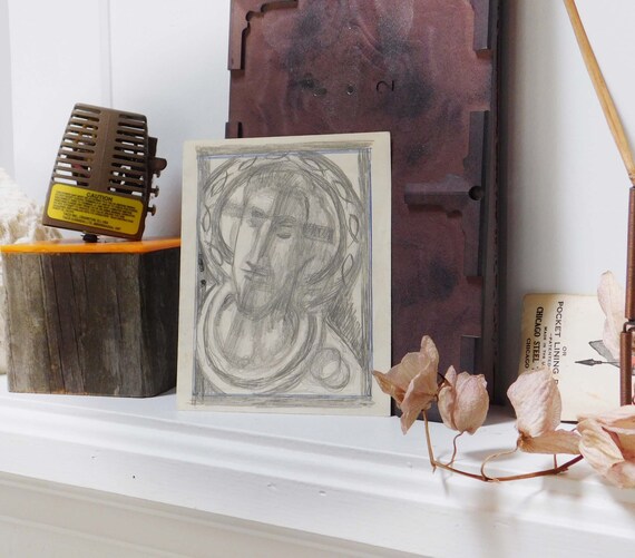 Jesus Art. Jesus Drawing. Hymnal Art. Church Service Art. - Etsy