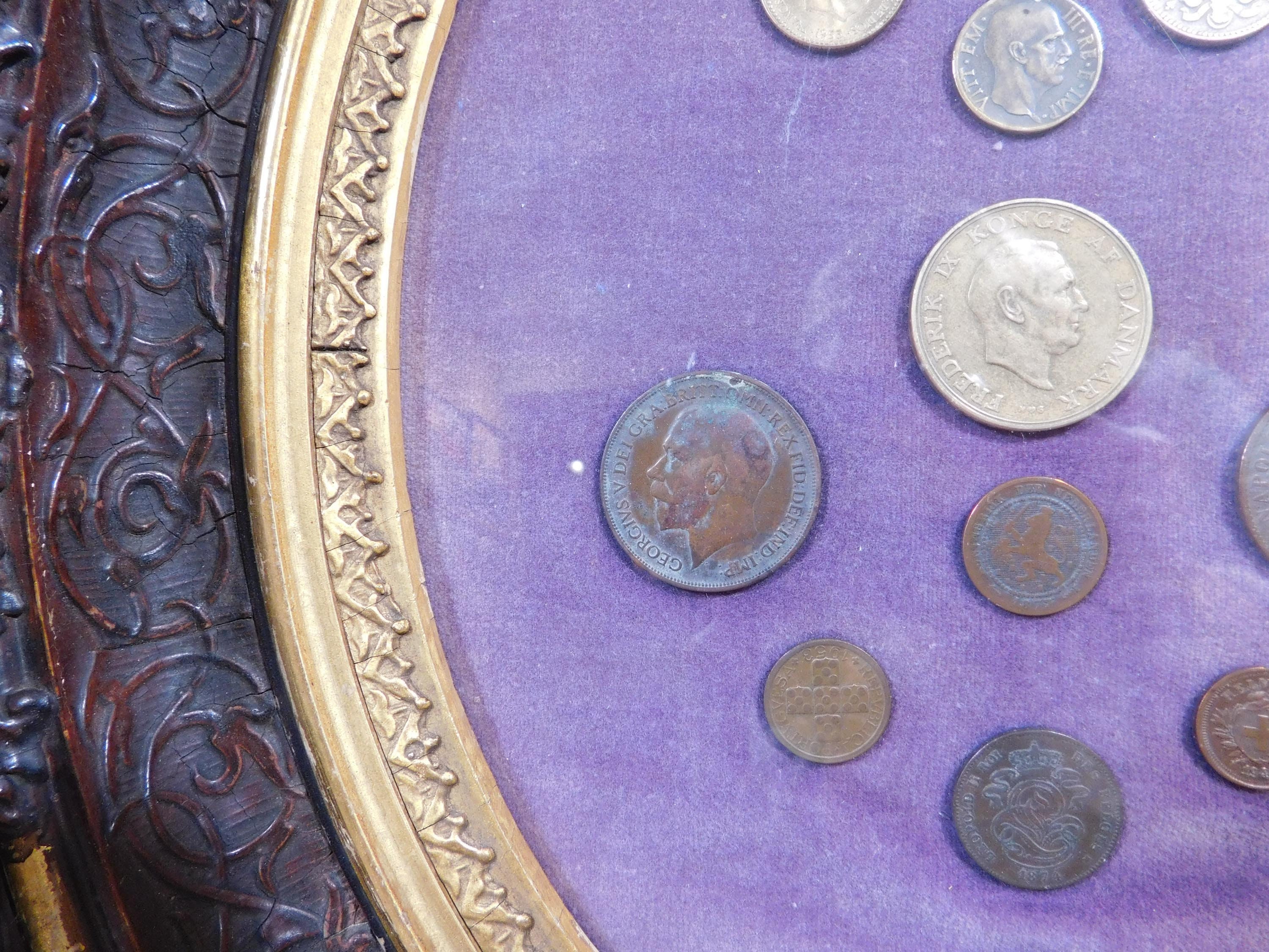 Vintage Coin Collection. Vintage Coin Art. Vintage Gothic Decor. Purple ...