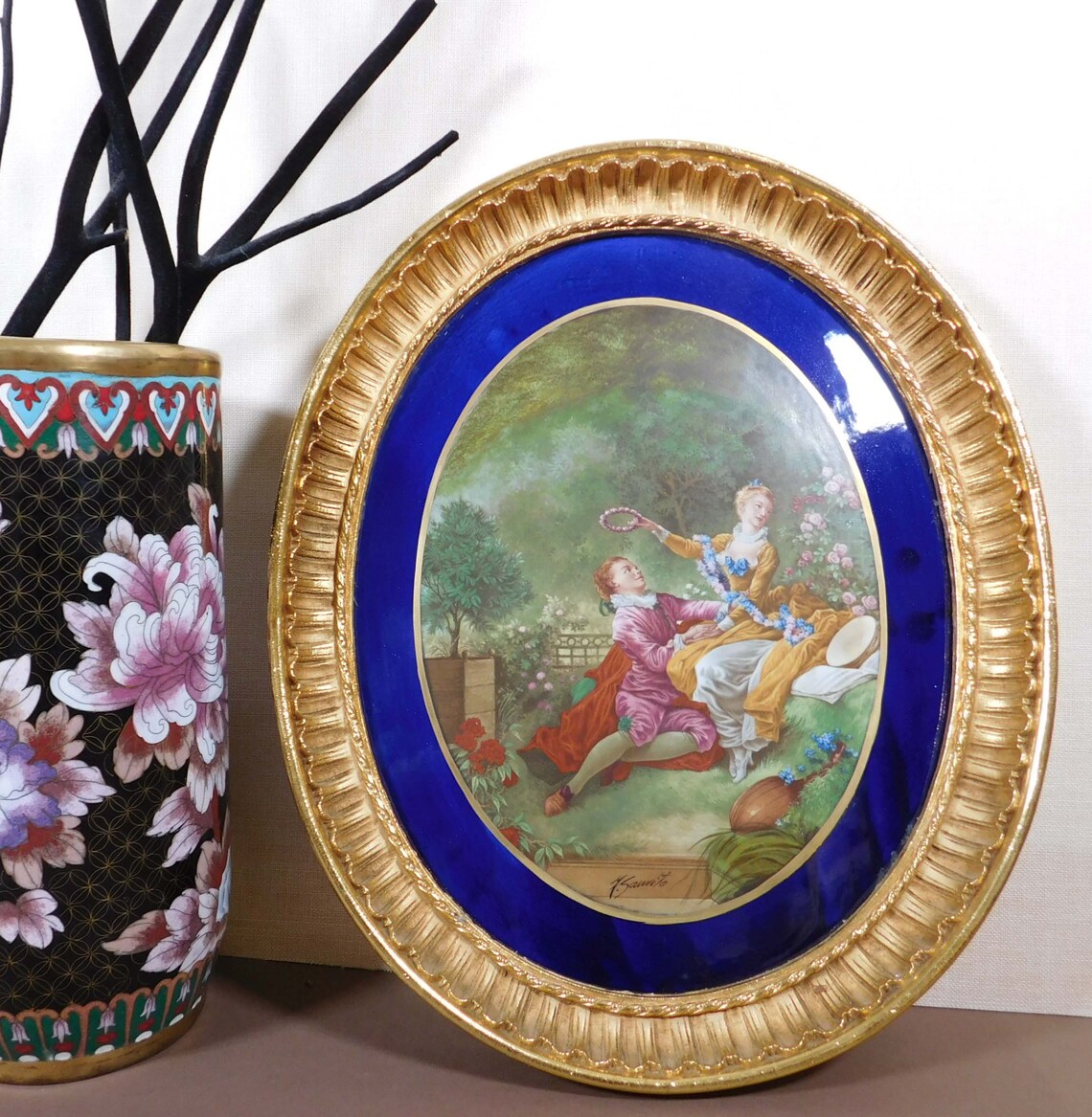 Porcelain Painting, Porcelain Wall Art, Rococo Wall Art, Rococo Art ...