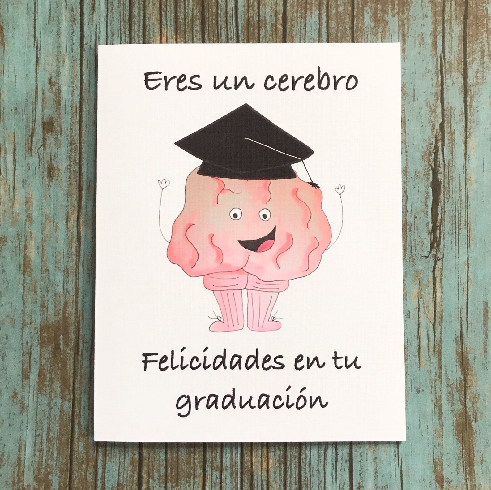 Spanish Graduation Card Eres Un Cerebro - Etsy