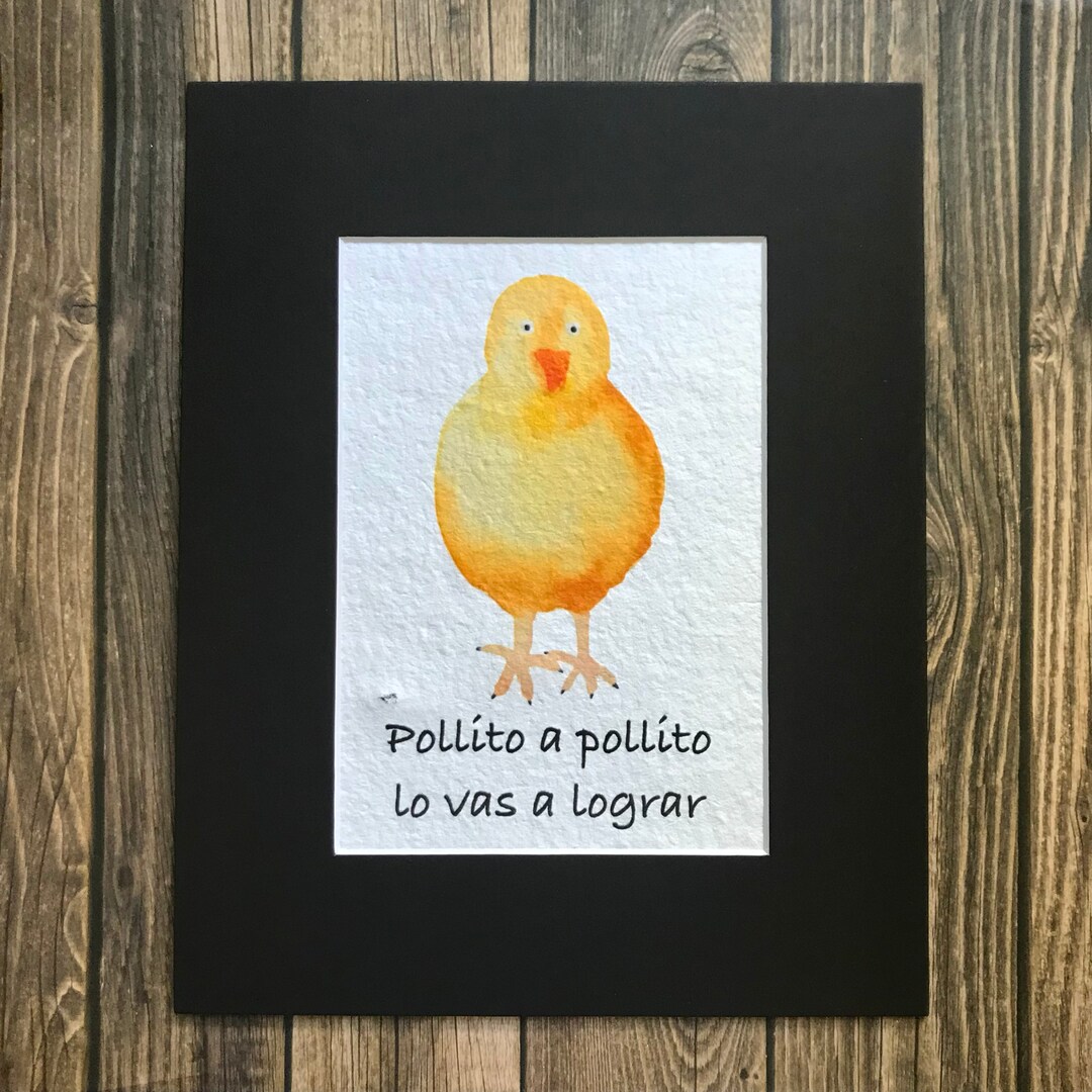 Cute Spanish Print Pollito a Pollito - Etsy