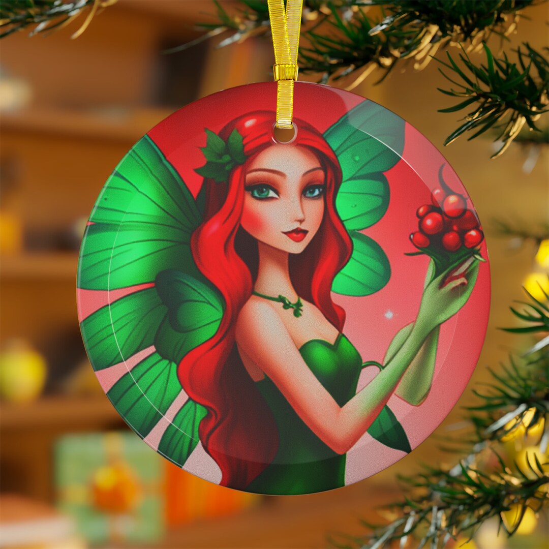 Christmas Yuletide Mistletoe Fairy Glass Ornament Bundles - Etsy