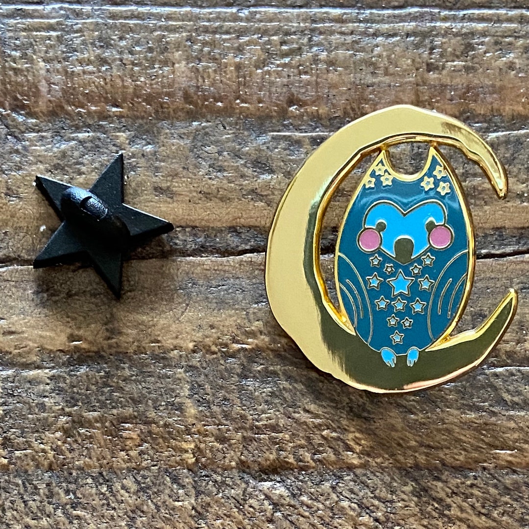Owl Moon Pin - Etsy