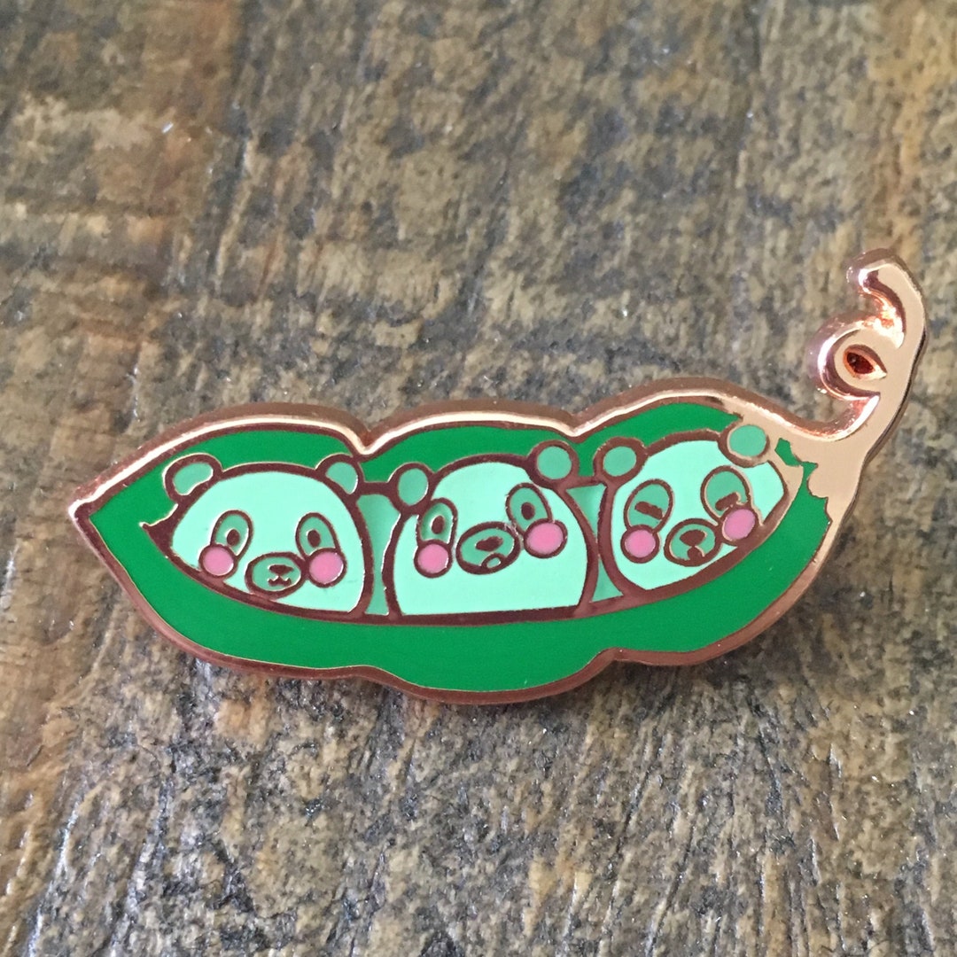 Panda Peas Pin - Etsy