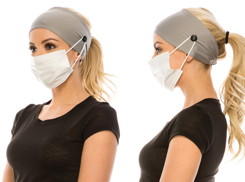 Headband With Buttons | Face Mask Ear Saver | Healthcare Nurse Headband ...
