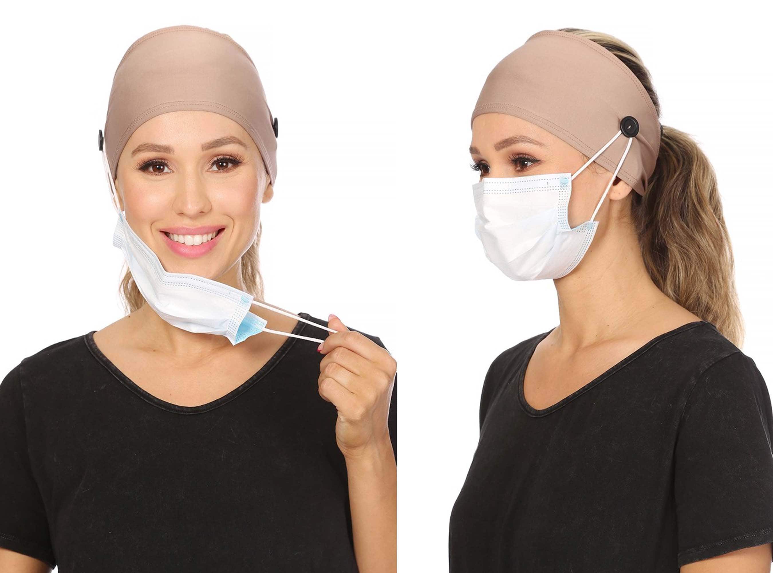 Headband With Buttons | Face Mask Ear Saver | Healthcare Nurse Headband ...