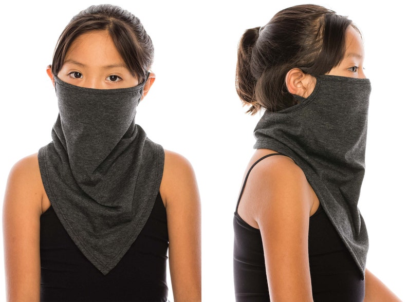 Kids Size Double Layer Neck Gaiter | Cotton Face Mask Cover | Fashion ...