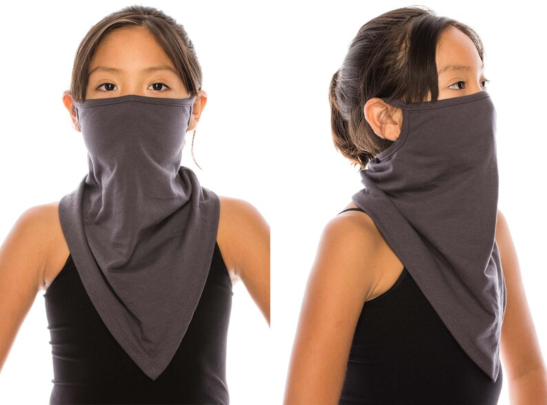 Kids Size Double Layer Neck Gaiter Cotton Face Mask Cover - Etsy