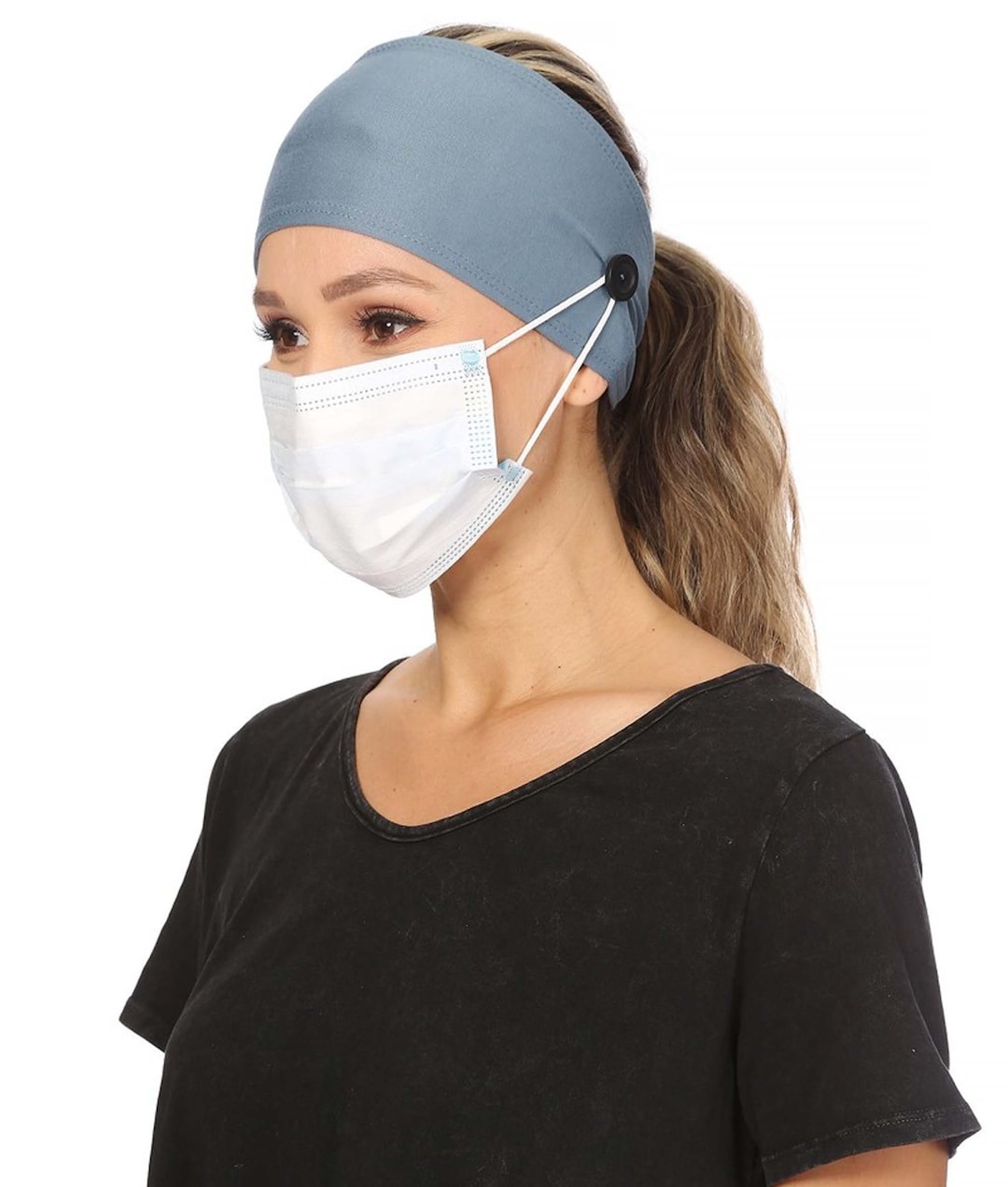 Headband With Buttons | Face Mask Ear Saver | Healthcare Nurse Headband ...